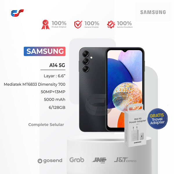 Jual Samsung Galaxy A14 5G 6/128GB - Mediatek MT6833 Dimensity 700 Garansi Resmi [COD] | Shopee ...