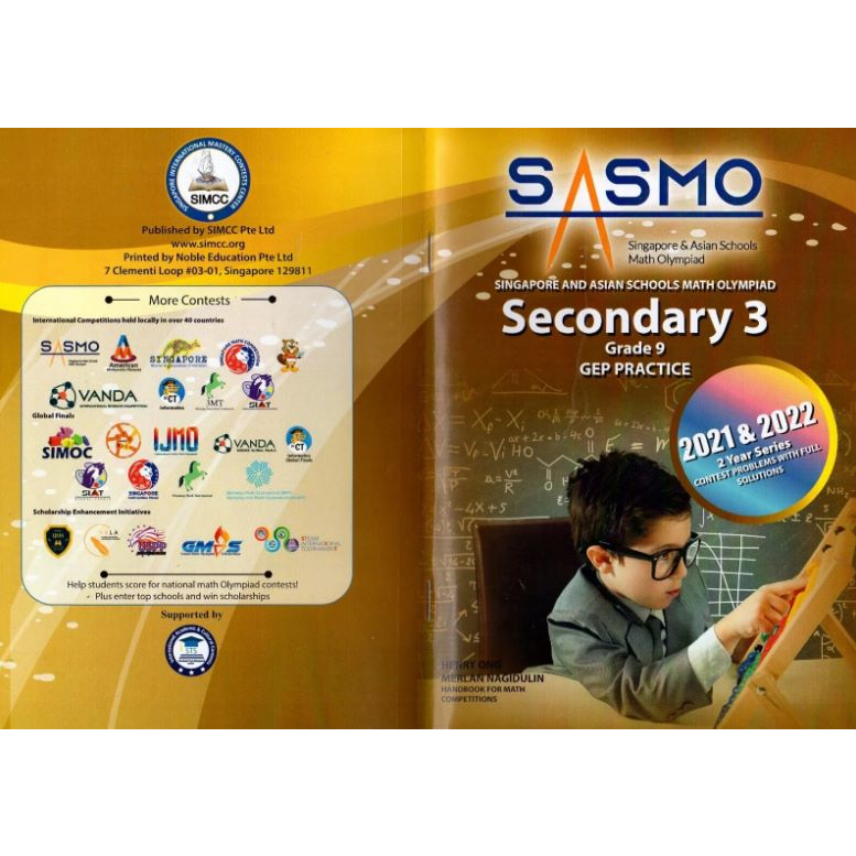 Jual SINGAPORE & ASIAN SCHOOLS MATH OLYMPIAD ( SASMO ) - SEC 3 ( 2021 ...
