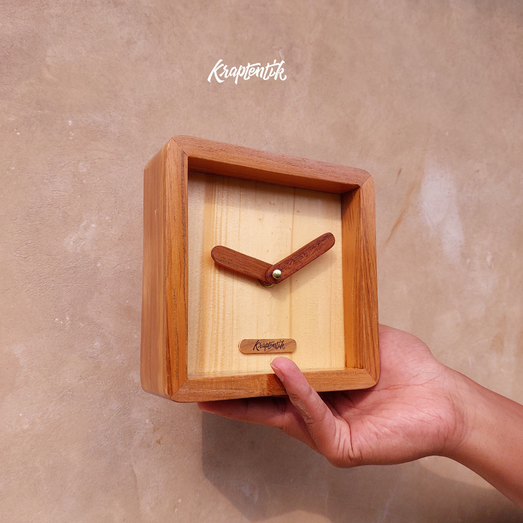 Jual JAM MEJA KAYU HOMEDECOR, JAM MEJA, JAM DUDUK, JAM KECIL, JAM KAYU ...