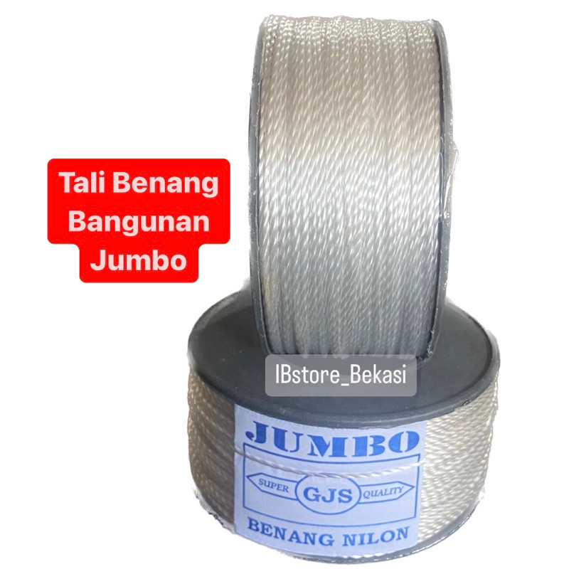 Jual Tali Benang Nilon Bangunan putih jumbo |Tali Layangan | Shopee ...
