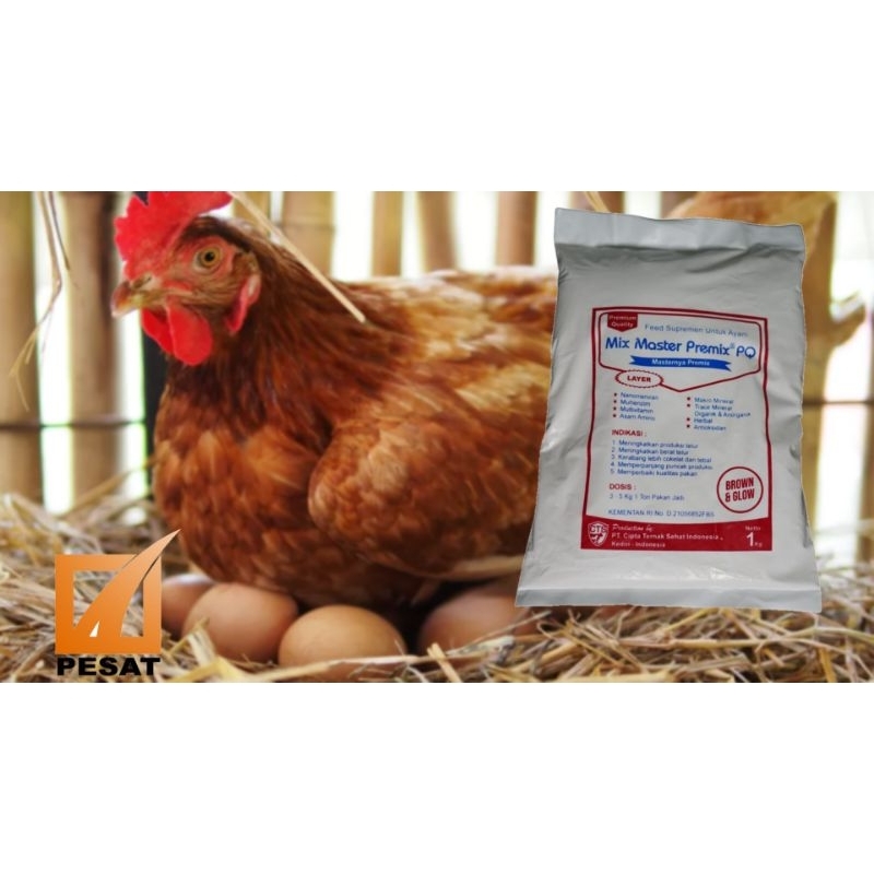 Jual Mixmaster premix layer suplemen pakan untuk ayam petelur 1kg ...