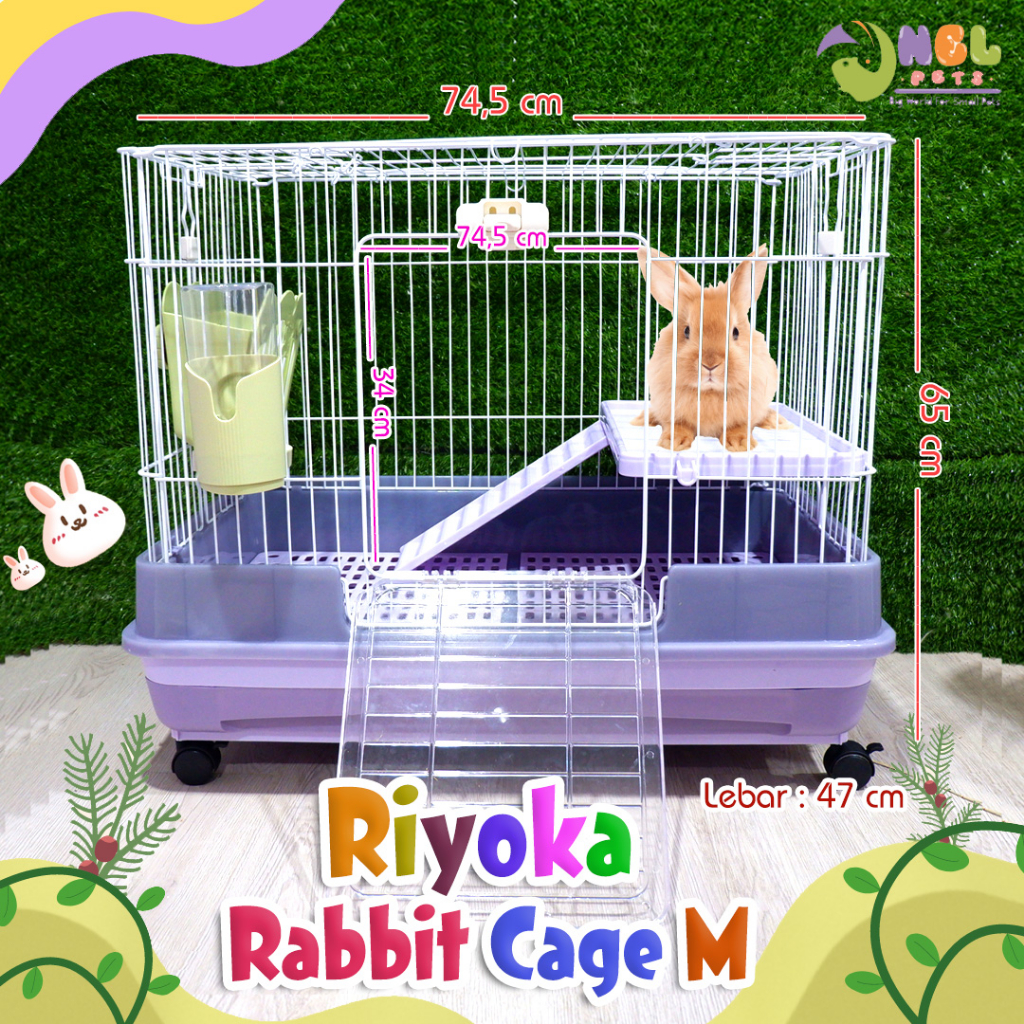 Jual RIYOKA RABBIT CAGE M/kandang premium kelinci guinea pig anjing ...