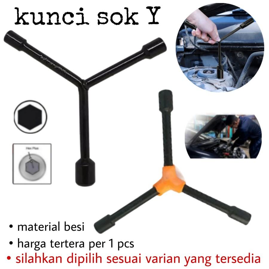 Jual Kunci Sock/Sok/Socket Y Hitam (Pendek) | Shopee Indonesia