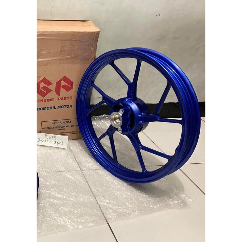 Jual Velg Roda Depan Belakang Satria Fu Fi Injeksi Biru Original SGP ...