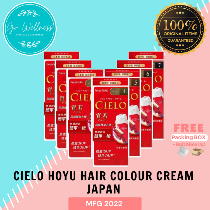 Jual Cielo Hoyu Hair Color Japan Cat Rambut Pewarna Rambut Cover gray hair | Shopee Indonesia