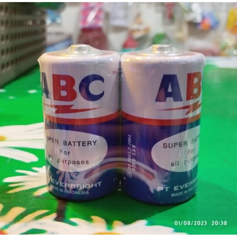 Jual ( 2 Pcs ) ABC Baterai Size D Metal Battery Besar | Shopee Indonesia
