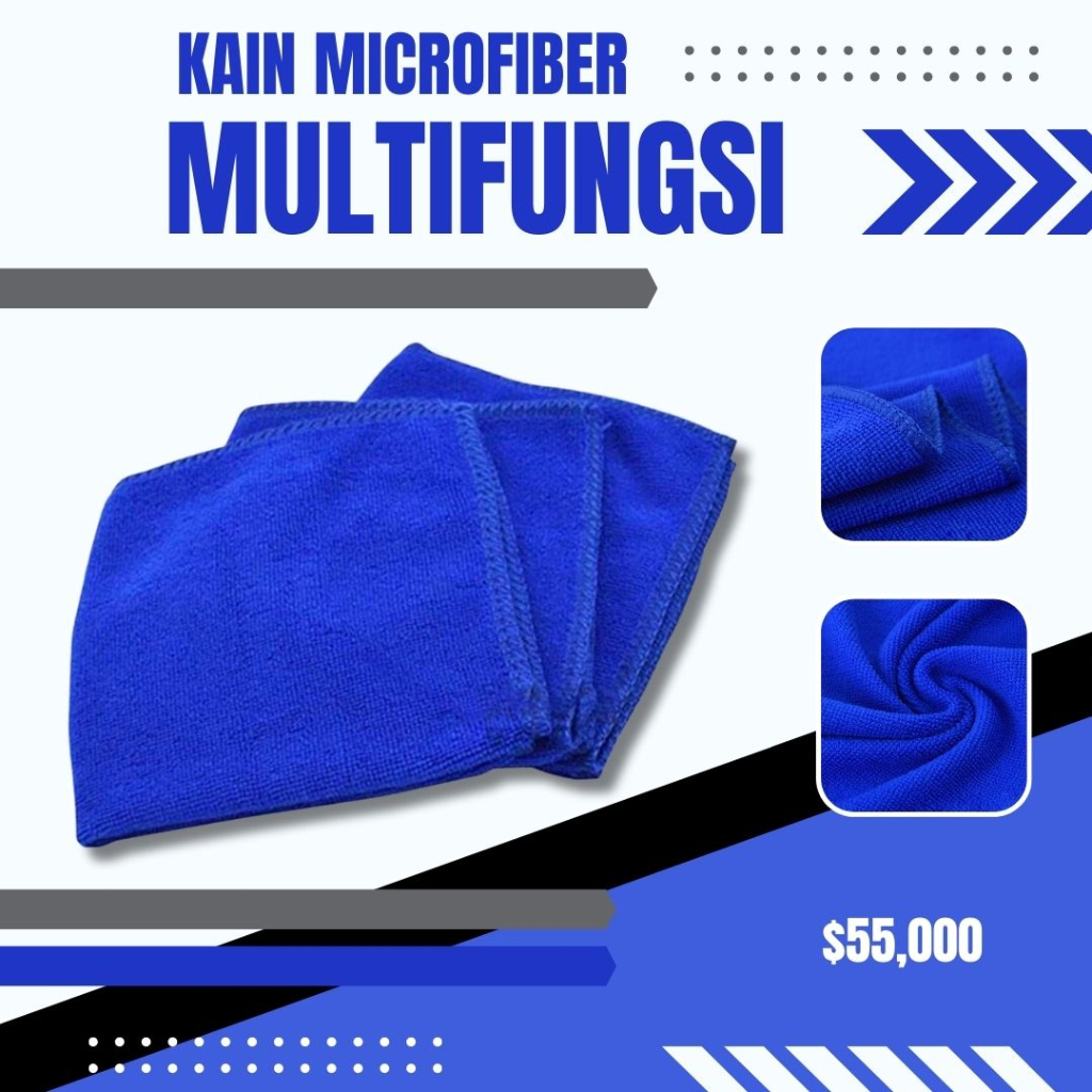 Jual Kain Lap Microfiber Mobil 2 Sisi / Kain Mikrofiber Motor Premium ...