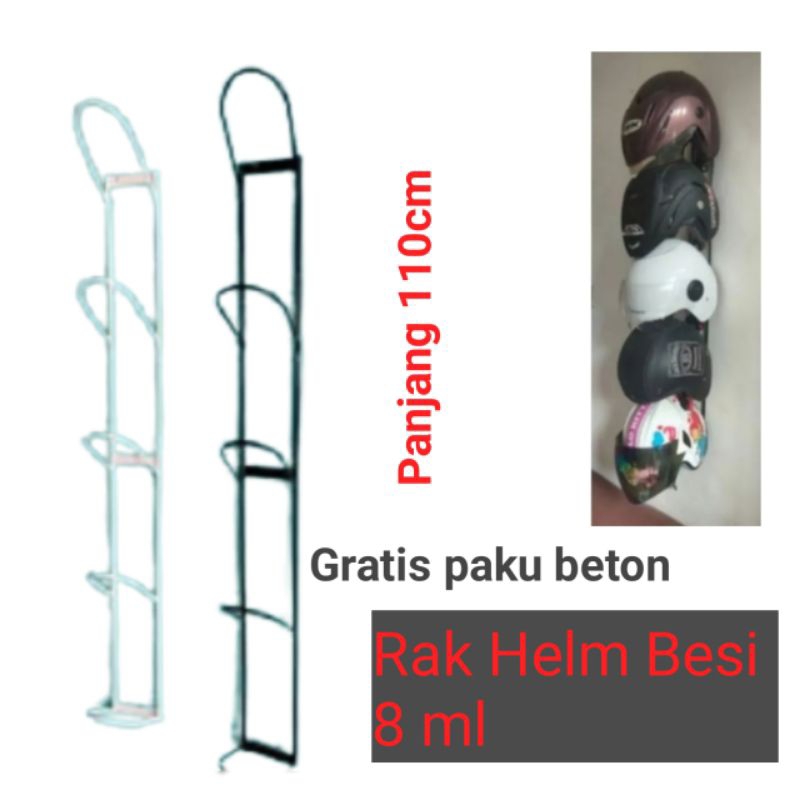 Jual Rak penyimpanan/gantungan helm besi minimalis ukuran 50cm -110cm ...