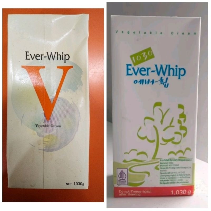Jual Ever-Whip Whip Cream Nabati 1030gr / Non Dairy Whipped Cream ...