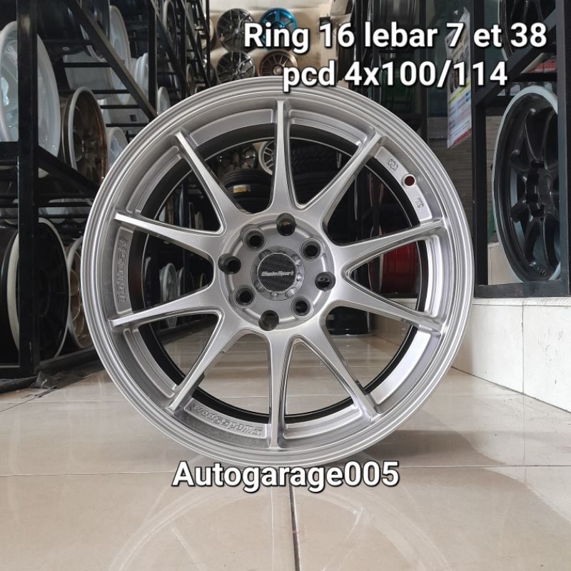 Jual Velg tc105 ring 16 lebar 7 et 38 pcd 4x100/114 hyper silver | Shopee Indonesia