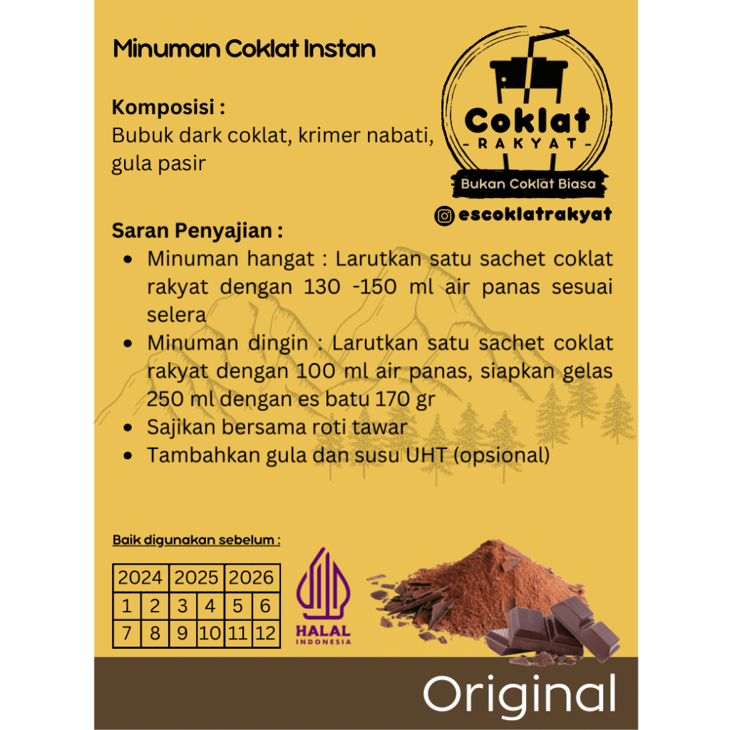 Jual Minuman Coklat Bubuk khas Coklat Rakyat (Original) | Shopee Indonesia