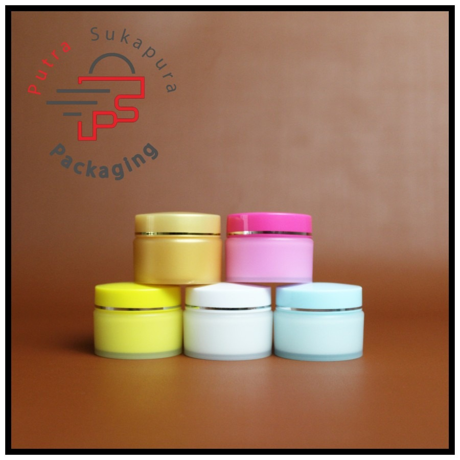 Jual pot double pk 15gr / pot cream 15 gram / pot kemasan kosmetik 15 ...