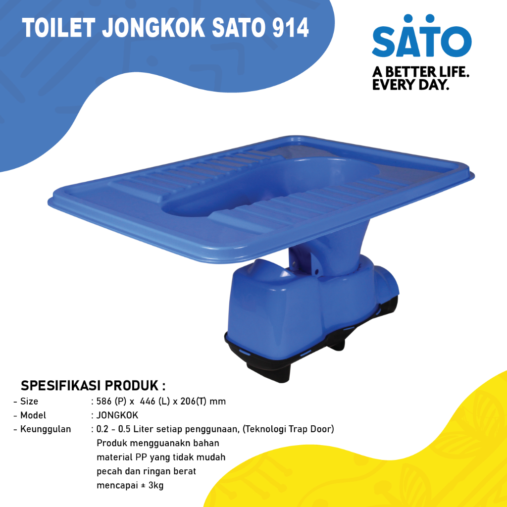 Jual Closet Jongkok Sato / Kloset / Toilet Jongkok Sato - SATO 914 ...