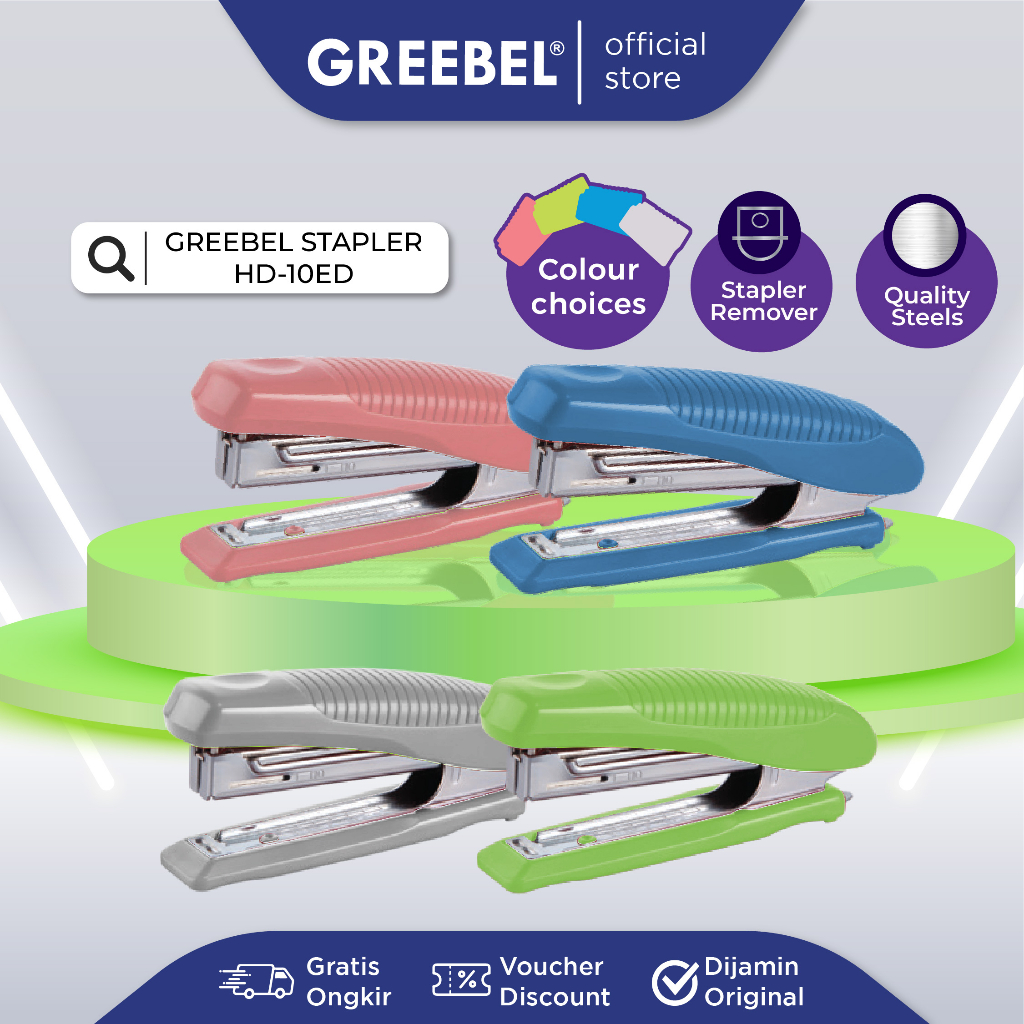 Jual GREEBEL STAPLER HD-10ED/Staples/Cekrekan /Jegrekan/Stepler ...