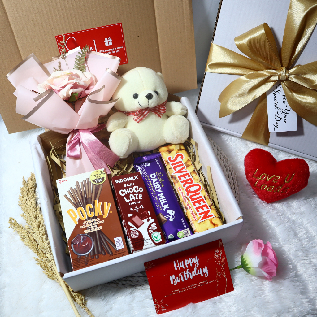 Jual Hampers Bunga / Kado Pacar Ulang Tahun Buket Wisuda Gift Box Coklat Hadiah Sempro Ultah ...
