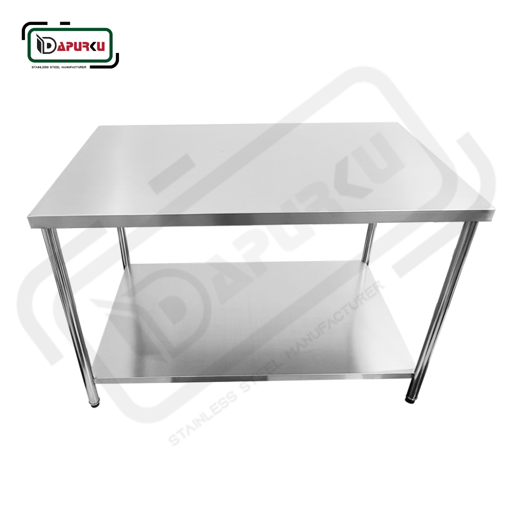 Jual Meja Stainless Steel Work Table / Meja Kerja / Dapur Awet & Kuat | Shopee Indonesia