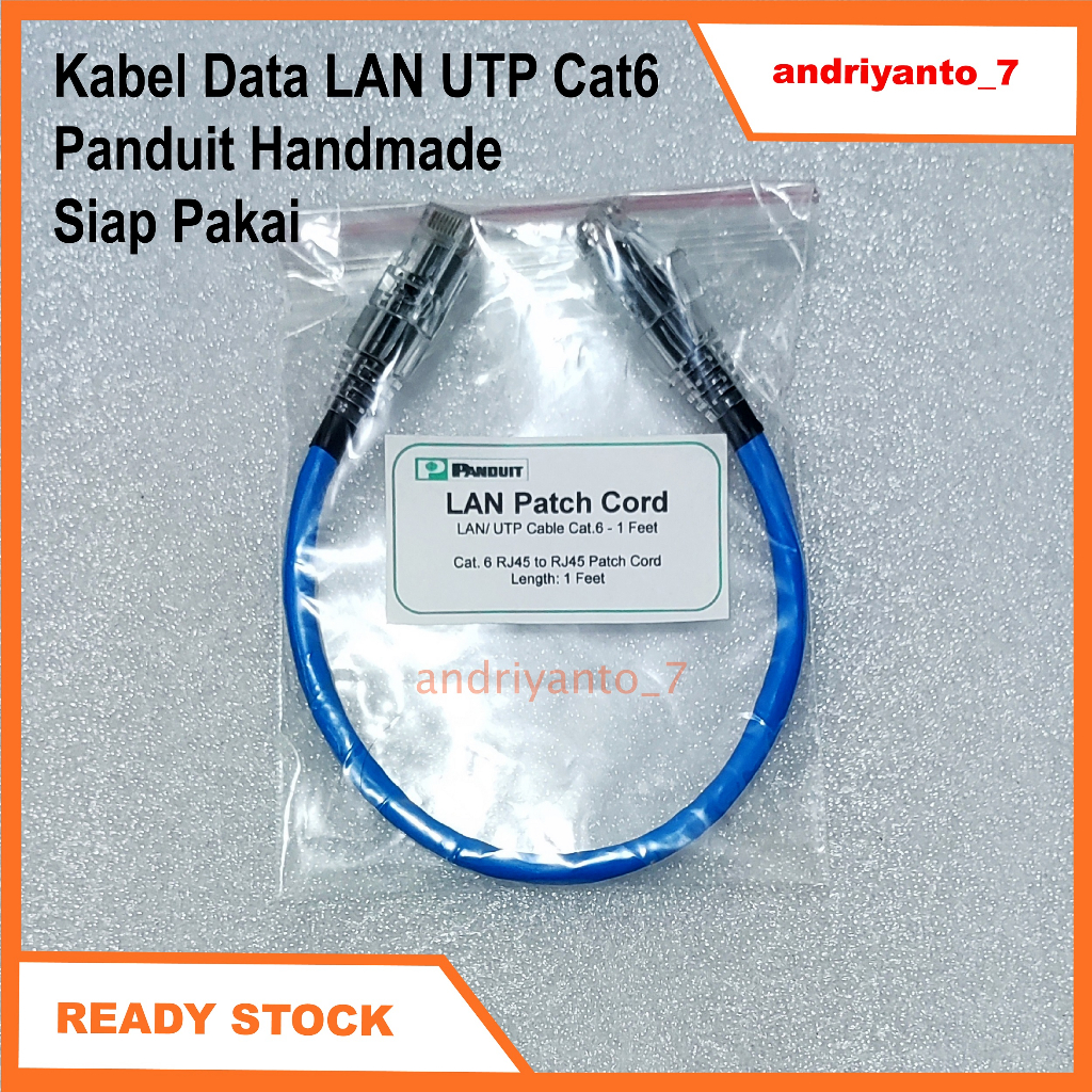 Jual Kabel Data LAN UTP Cat6 PANDUIT 0,5 Meter Siap Pakai | Shopee ...