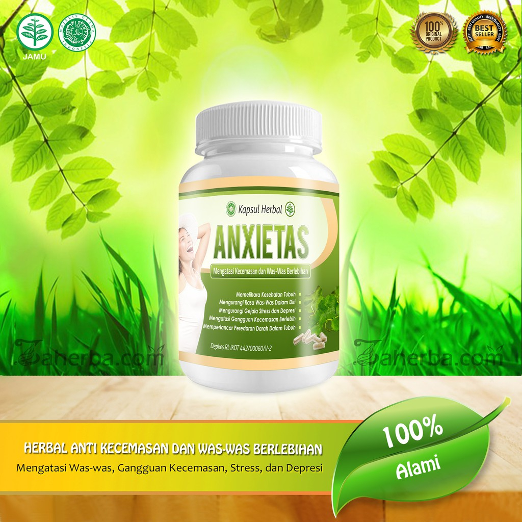Jual Anxietas - Obat Herbal 100%ORI Atasi Gangguan Kecemasan, Was Was Cemas Berlebihan, Stress ...