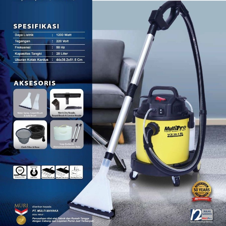 Jual MULTIPRO VACUUM CLEANER EXTRACTOR 20L Vacuum 3 in 1 | Shopee Indonesia