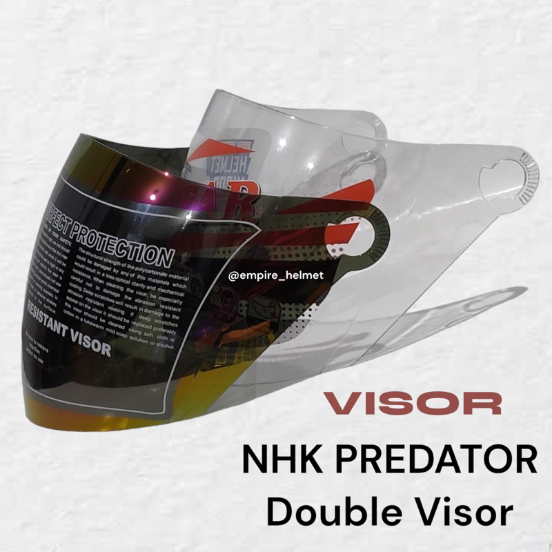 Jual Kaca Helm NHK Predator Double Visor | NHK GODZILA | NHK PREDATOR ...