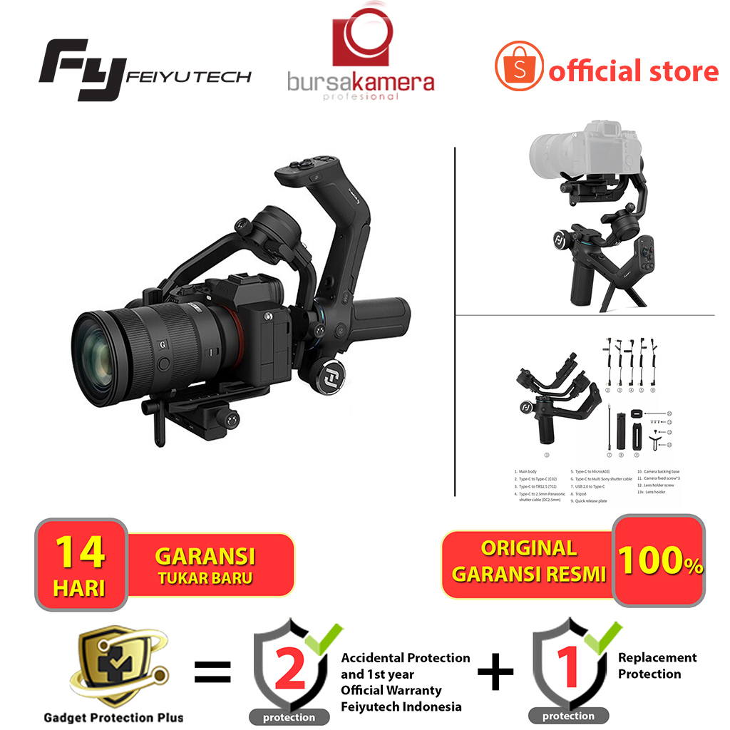 Jual Feiyu Scorp C 3-Axis Gimbal Stabilizer Camera FeiyuTech Tech | Shopee Indonesia