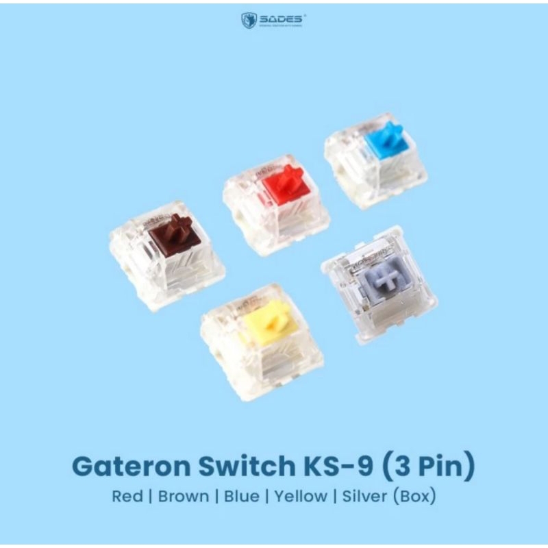 Jual Switch Gateron Mechanical Keyboard Yellow KS-9 Pro (5 Pin)isi ...
