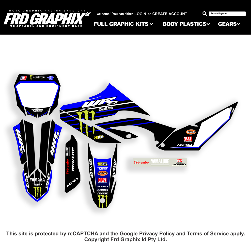 Jual Stiker Decal Biru Putih Yamaha WR 155 Limited Edition Harga Murah ...