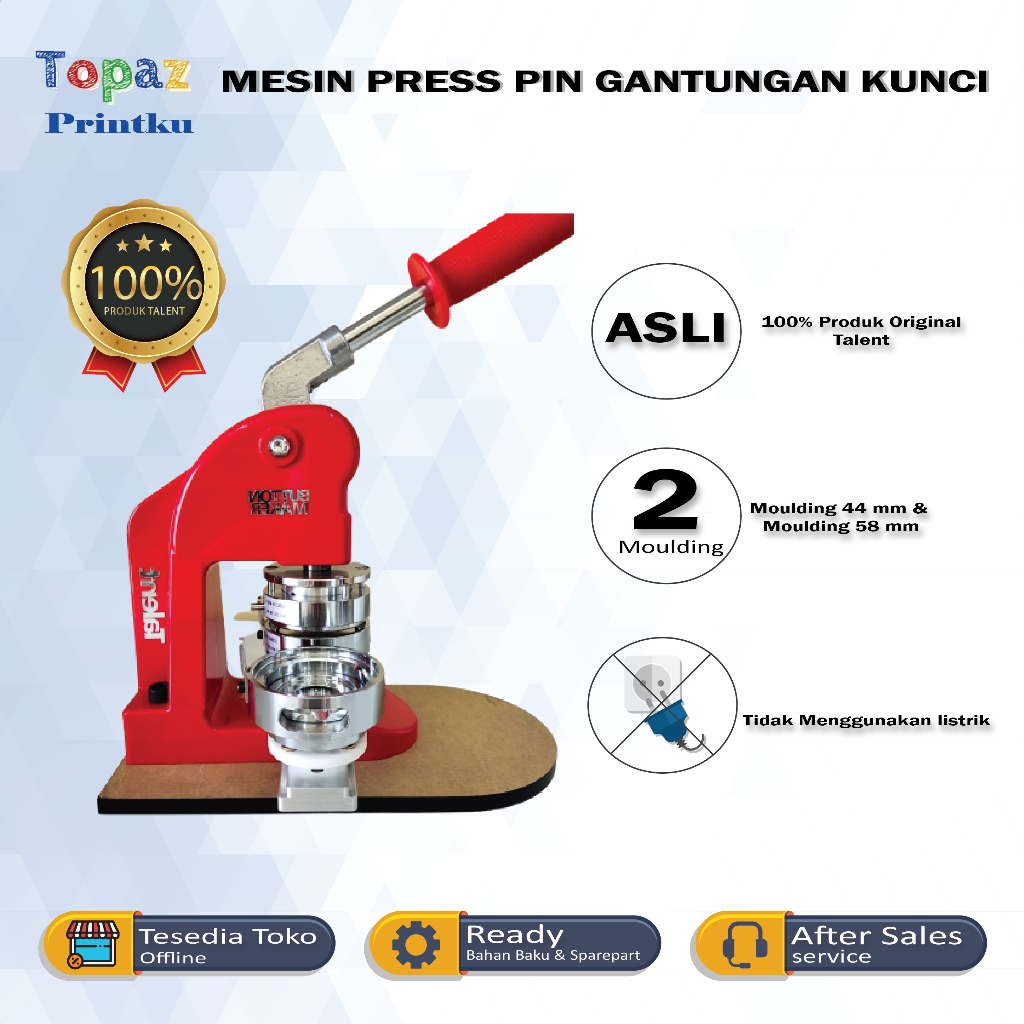 Jual Mesin Press Pin RED TALENT Alat Press Pin Bross Ganci Gantungan ...