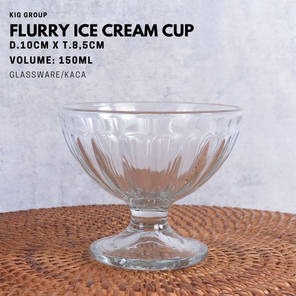 Jual Gelas Kaca Ice Cream Flurry Cup 150 ml isi 1 | Shopee Indonesia