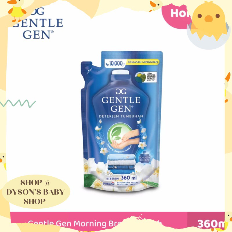 Jual Deterjen Gentle Gen Morning Breeze Pouch 360mL | Shopee Indonesia
