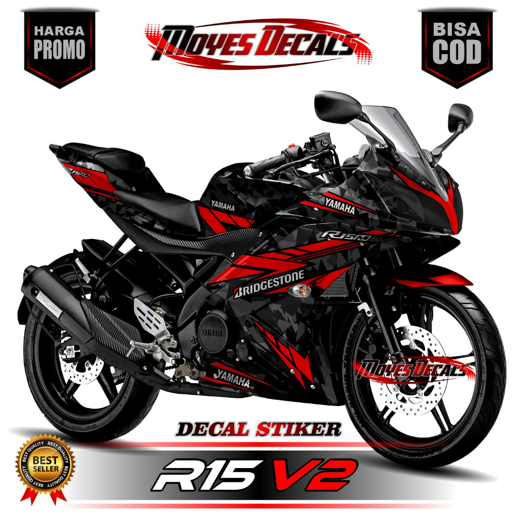 Jual Decal YAMAHA R15 V2 Full Body Stiker R15 V2 Full Body Striping R15 ...