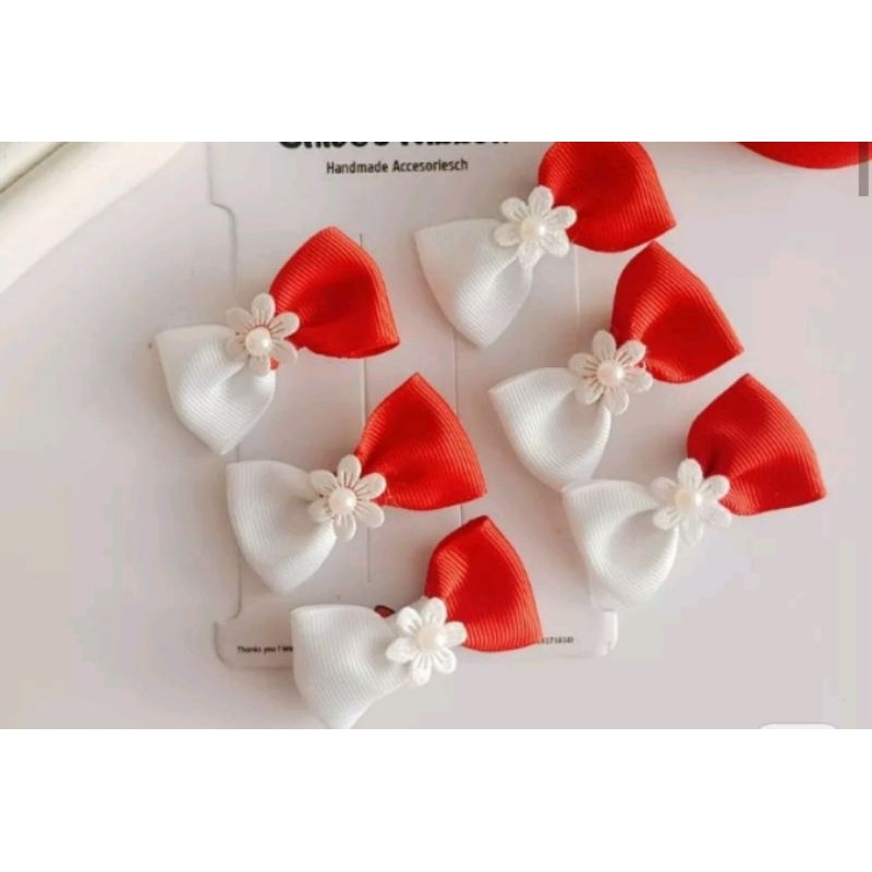 Jual jepit pita rambut 17 Agustus pita rambut handmade | Shopee Indonesia