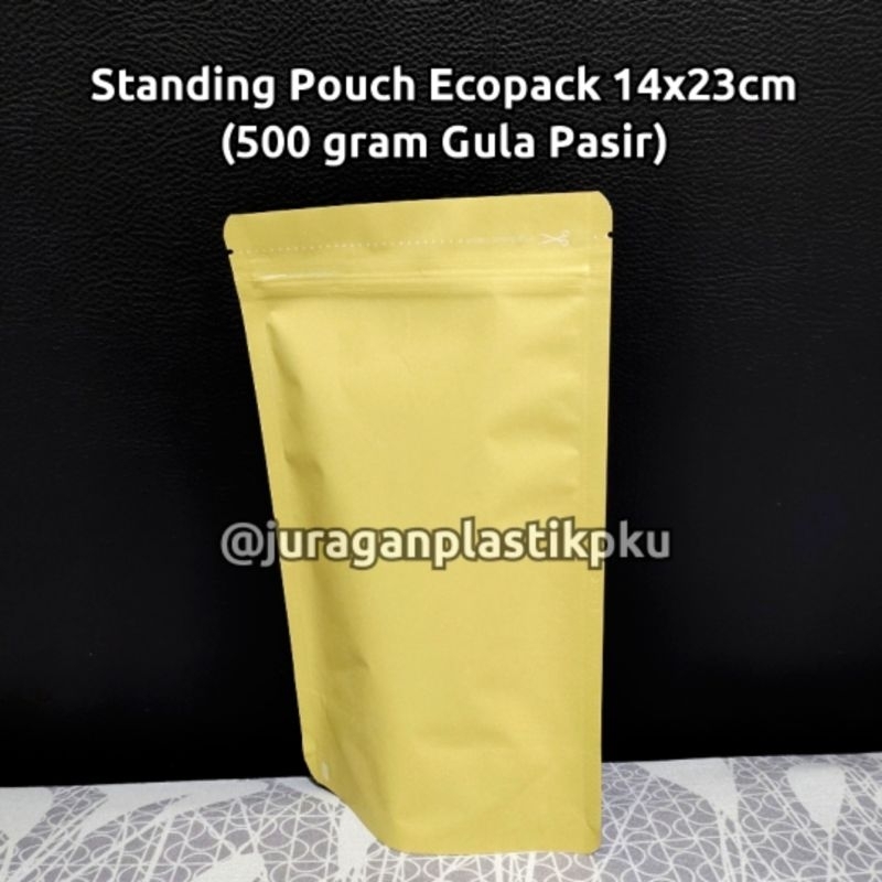 Jual Kemasan Standing Pouch FULL ECOPACK 14x23 cm | Ziplock Kraft ...