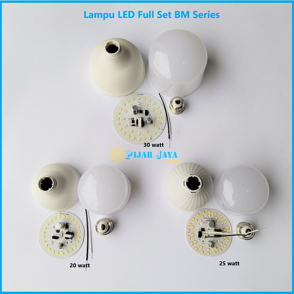 Jual Paket Lampu LED BM Full Set Siap Rakit 20 25 30 Watt 20W 25W 30W ...