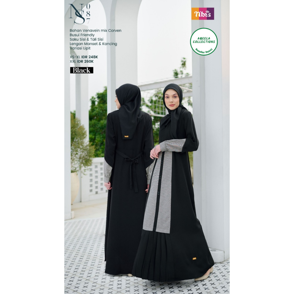 Jual Nibras NS 087 || Gamis Wanita || Dress Nibras Terbaru 2023 ...