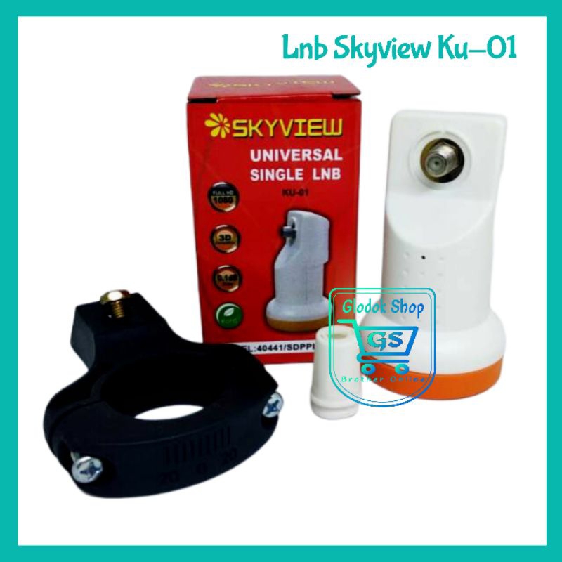 Jual LNB KU BAND 1 OUTPUT SKYVIEW KU-01 LNB KUBAND KU-01 SKYVIEW LNB ...