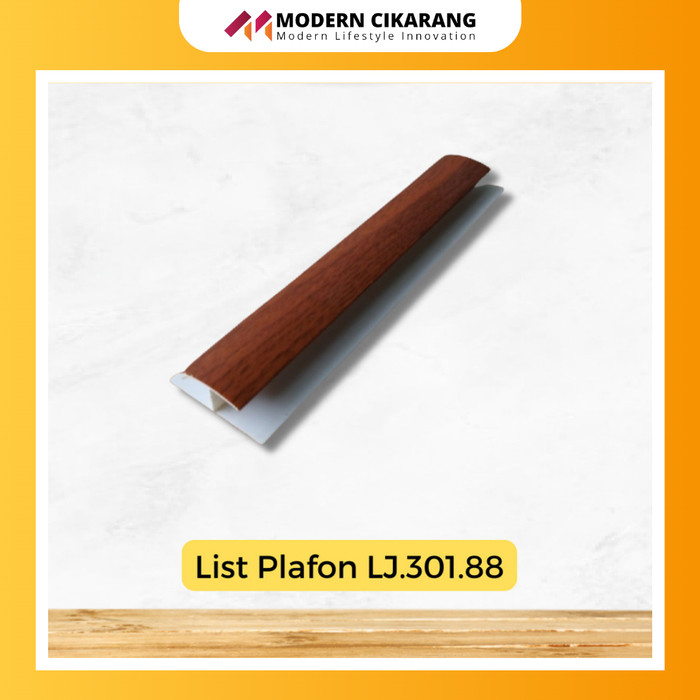 Jual List Plafon PVC Tipe L.02F-213 / List Sambung Putih Motif Kayu ...