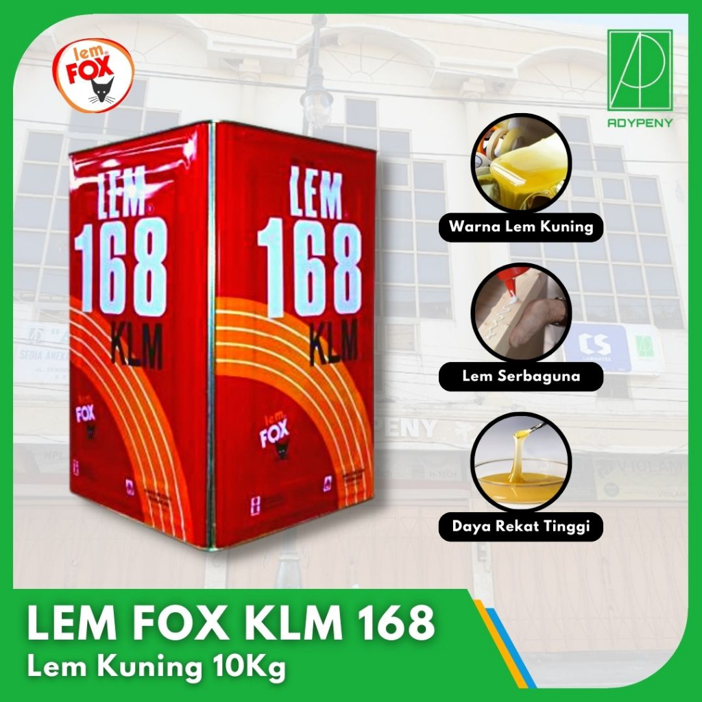 Jual Lem Kuning Fox KLM 168 Blek 10Kg Lem Kayu HPL Serbaguna | Shopee ...
