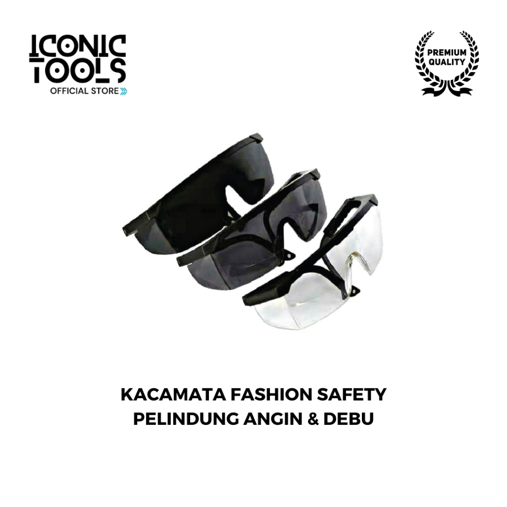 Jual Kacamata Safety Las Gerinda Kacamata Hitam Bening Anti UV Kacamata Motor Fashion Anti Angin ...
