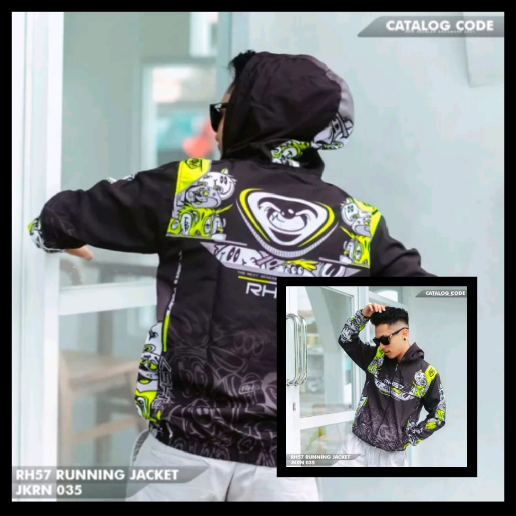 Jual Jaket Running Jaket Racing RH57 Black Eye Motif Terbaru | Shopee ...