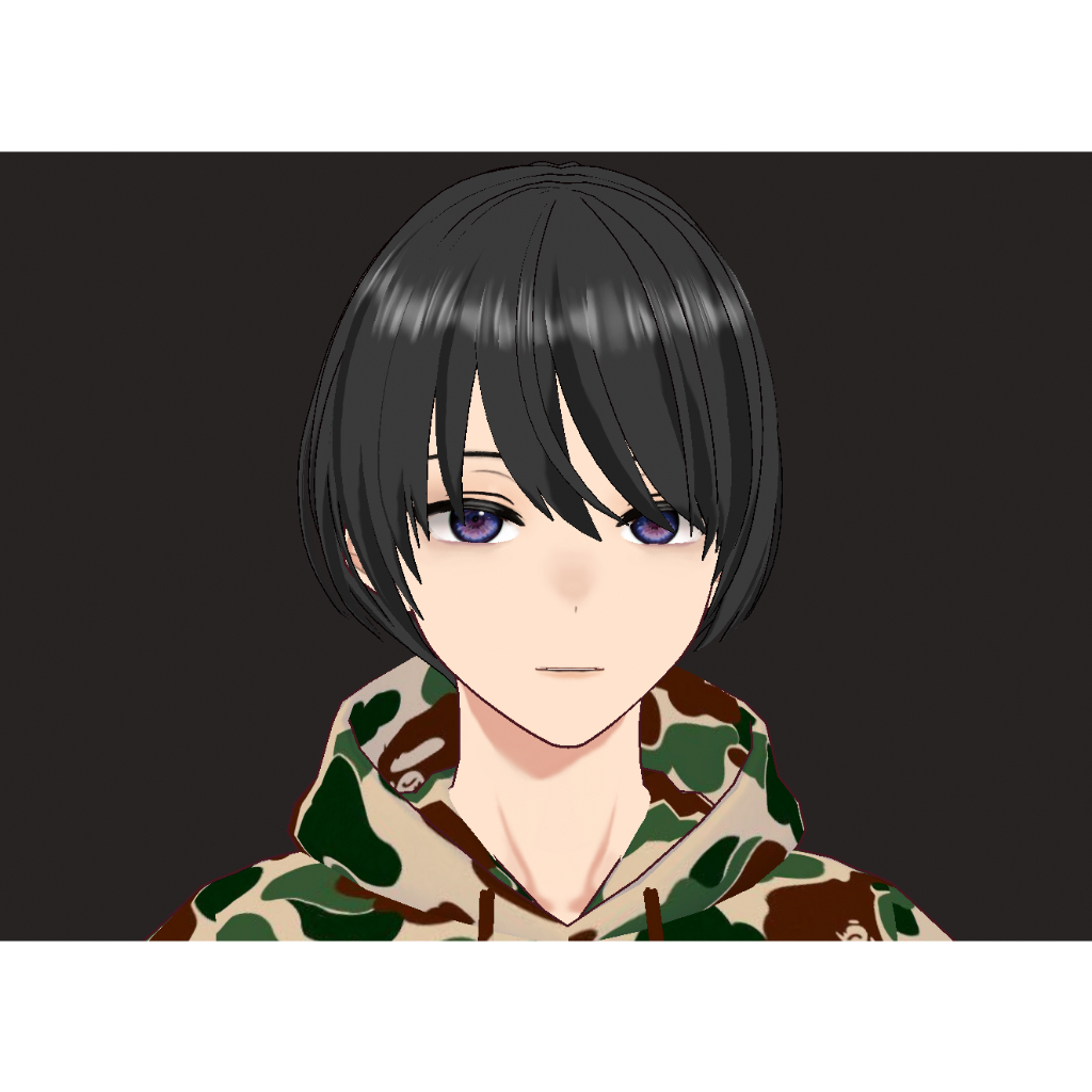 Jual Avatar Vtuber 3D Model Camo Hoodie Bape, Sudah Rigging Tinggal ...