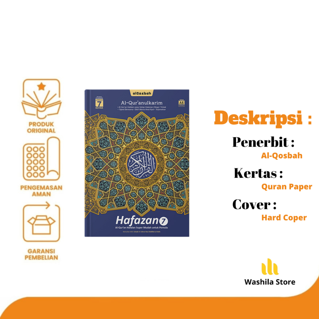 Jual Al Quran Hafalan ALQOSBAH HAFAZAN 7 Ukuran Sedang A5 HC Hard Cover Super Mudah Untuk Pemula ...