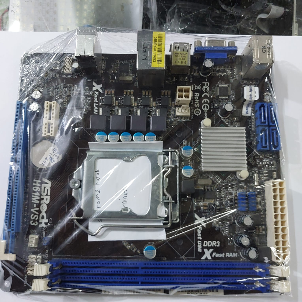 Jual mainboard motherboard intel h61 asrock H61M-VS3 minus | Shopee ...