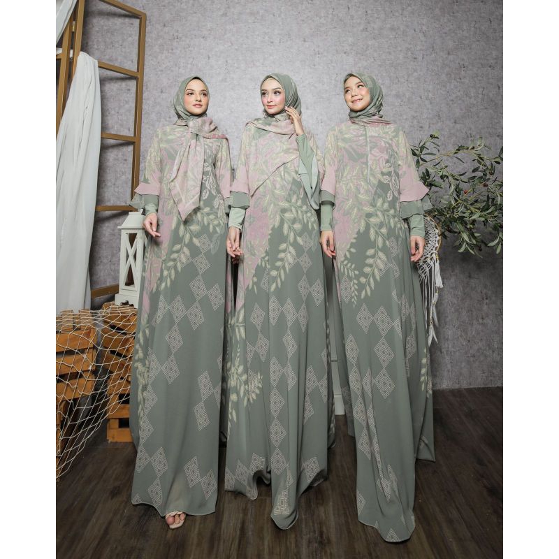 Jual JANEETA 1 ABAYA BY HALIZA STYLE ( SET VOAL 120 × 120 ) | Shopee ...
