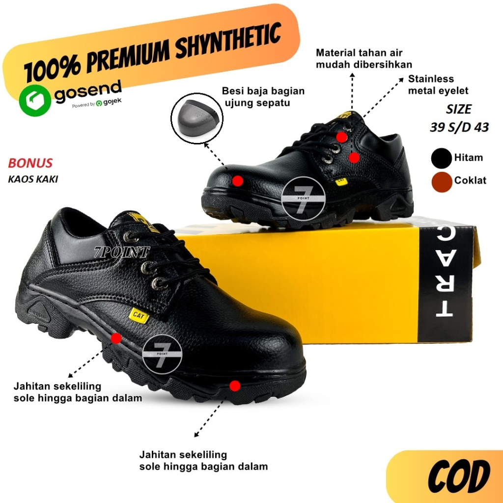 Jual Sepatu Safety Pria Low Boots Spatu Kerja Industry Proyek Lapangan ...