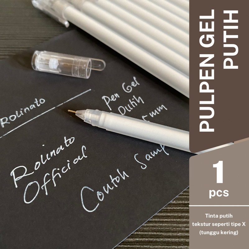 Jual Pulpen Tinta Putih / White Gel Ink Pen 0.5mm for Scrapbook ...