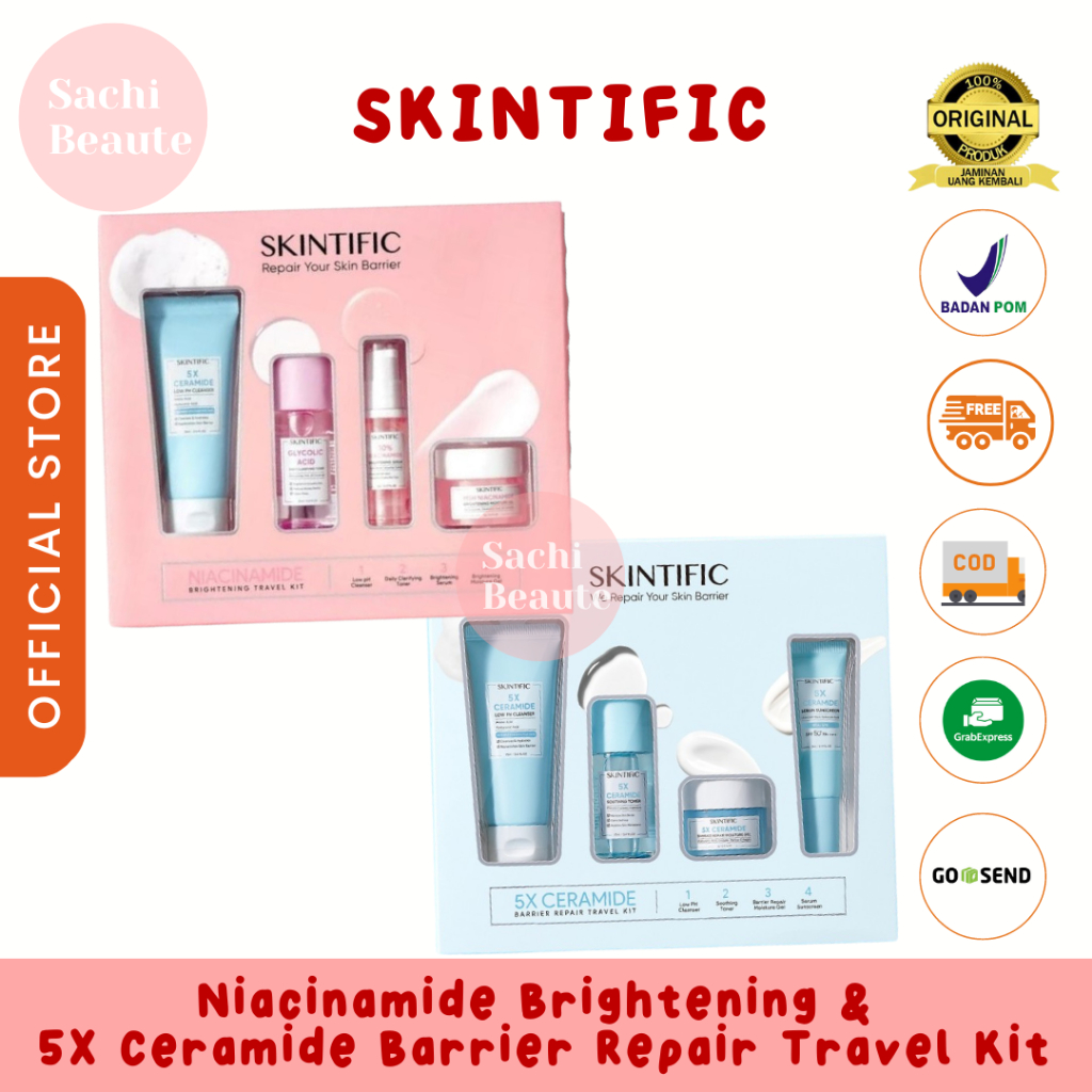 Jual SKINTIFIC 5X Ceramide Travel Kit Skincare Paket Moisturizer ...