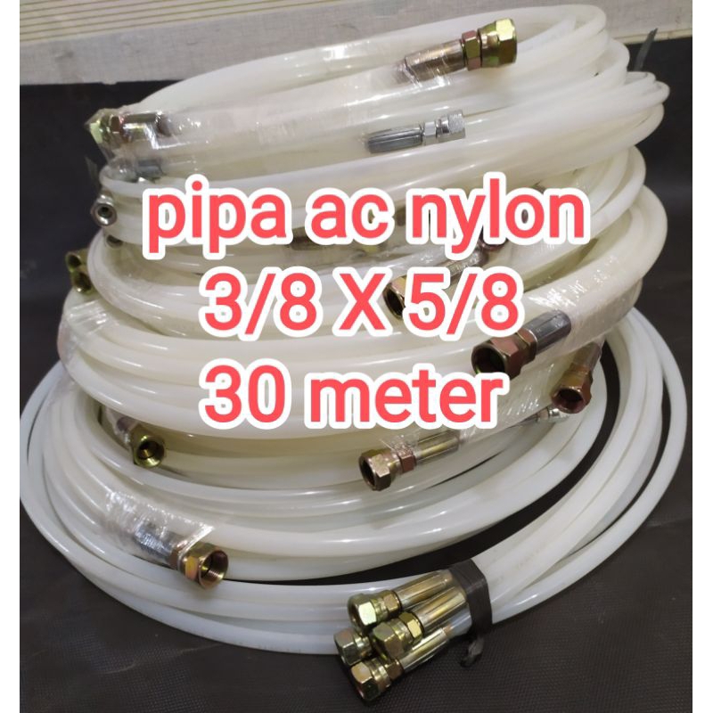 Jual pipa ac 3/8 X 5/8 panjang 30 meter pipa ac nylon | Shopee Indonesia