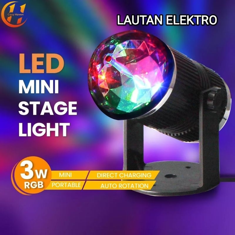 Jual Lampu Disco Autolux Stand LED Mini Stage Light And Sensor Music ...
