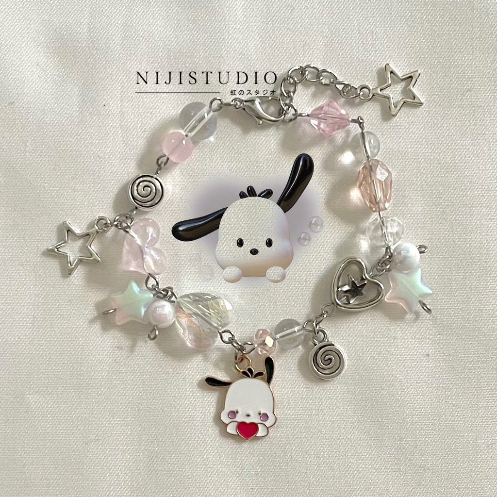 Jual gelang sanrio inspired kuromi melody cinnamonroll pompompurin ...